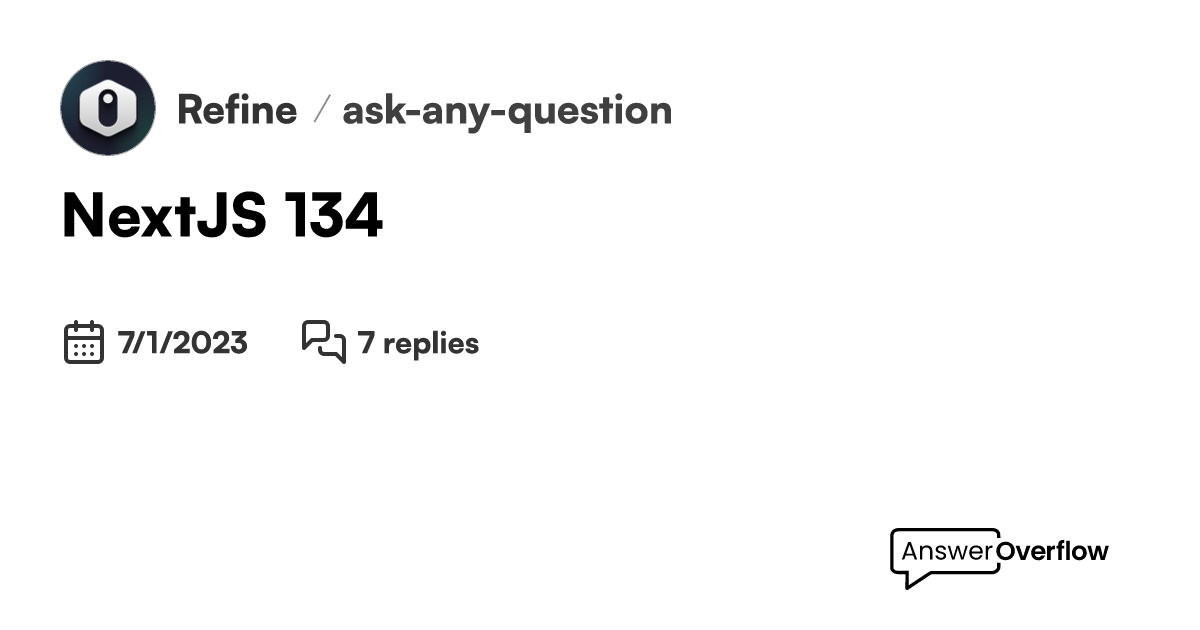 Nextjs 134 Refine 