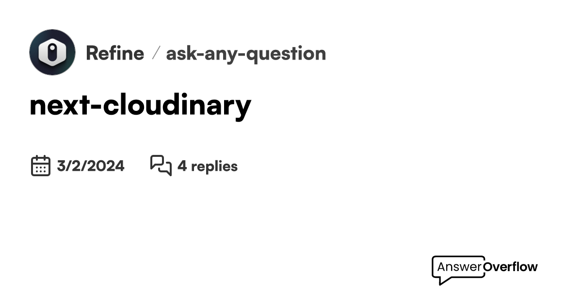 next-cloudinary - Refine